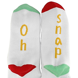 Tree Buddees Unisex Adult - Oh Snap! Funny Gingerbread Man Christmas Socks