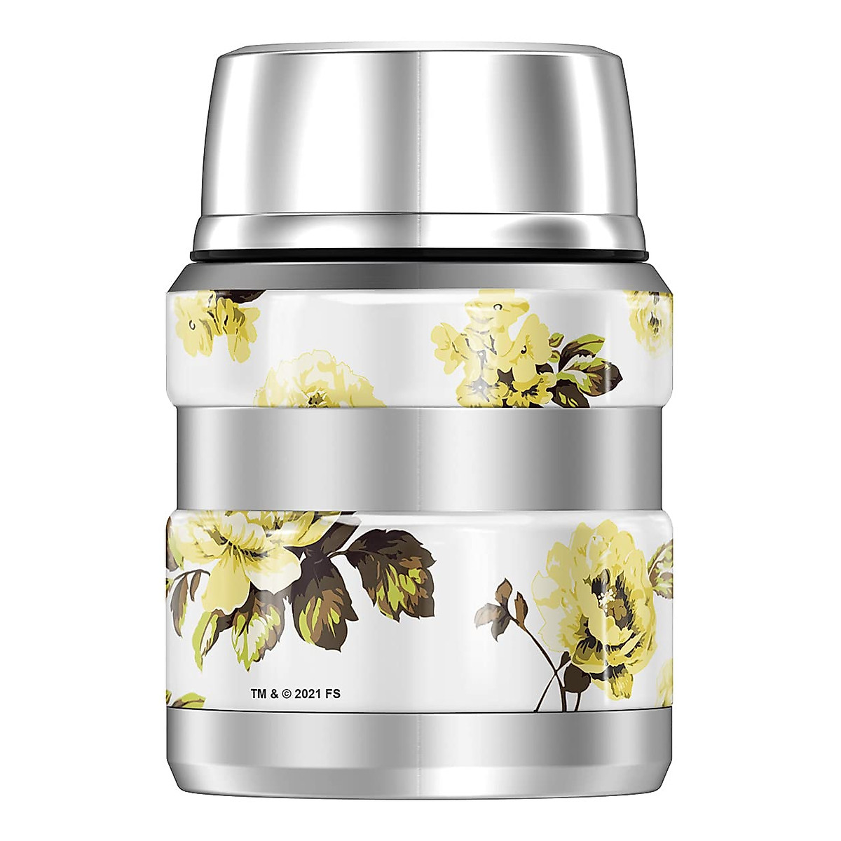 THERMOS Betty Boop Yellow Flowers STAINLESS KING Stainless Steel Food Jar with Folding Spoon, Vacuum insulated & Double Wall, 16oz