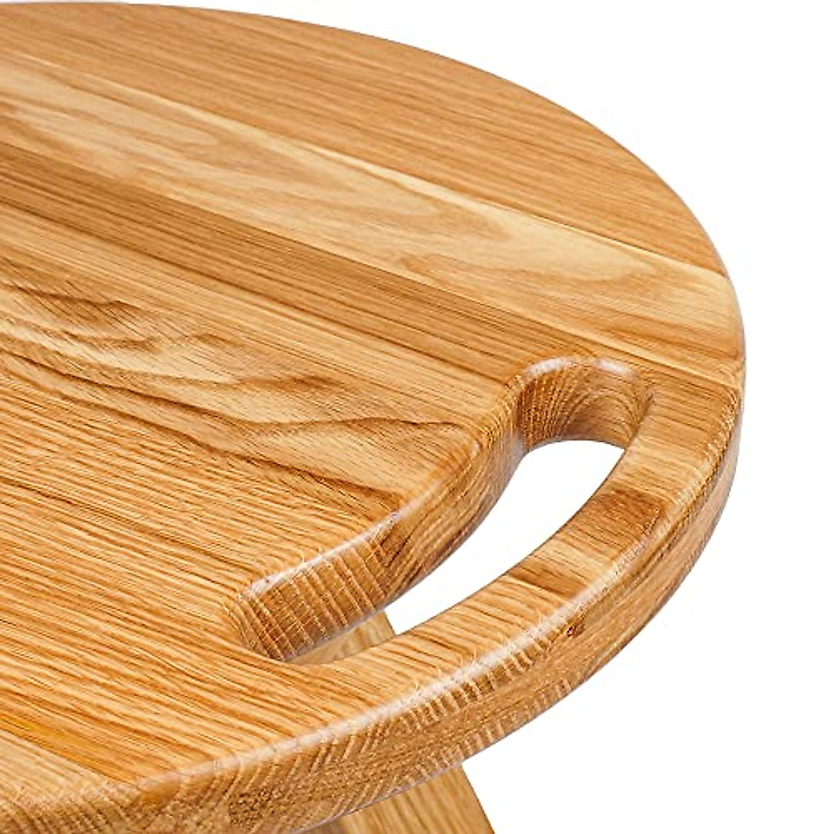 AllAboutEmbroideryUA Folding Oak Stool Beige Natural Organic Wooden seat Side Table Porable Compact Chair Kitchen Furniture Handmade Hight 17.7 inches (45 cm) (Oak Beige)