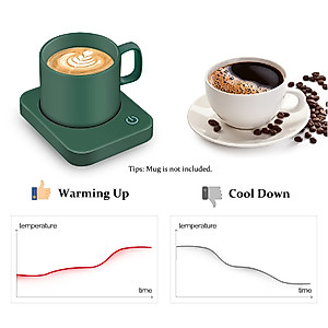 VOBAGA Coffee Mug Warmer, Electric Coffee Warmer for Desk with Auto Shut Off (No Cup), 3 Temperature Setting Smart Cup Warmer for Heating Coffee, Beverage, Milk, Tea and Hot Chocolate