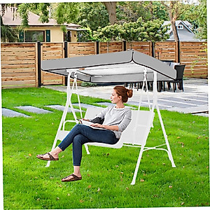 Swing Canopy Replacement, 75x47 Waterproof Swing Cover Replacement, Sunproof Outdoor Swing Cover for Garden Swing Chair Patio Hammock Grey Swing Cover Replacement Swing Cover Swing Seat Replacement