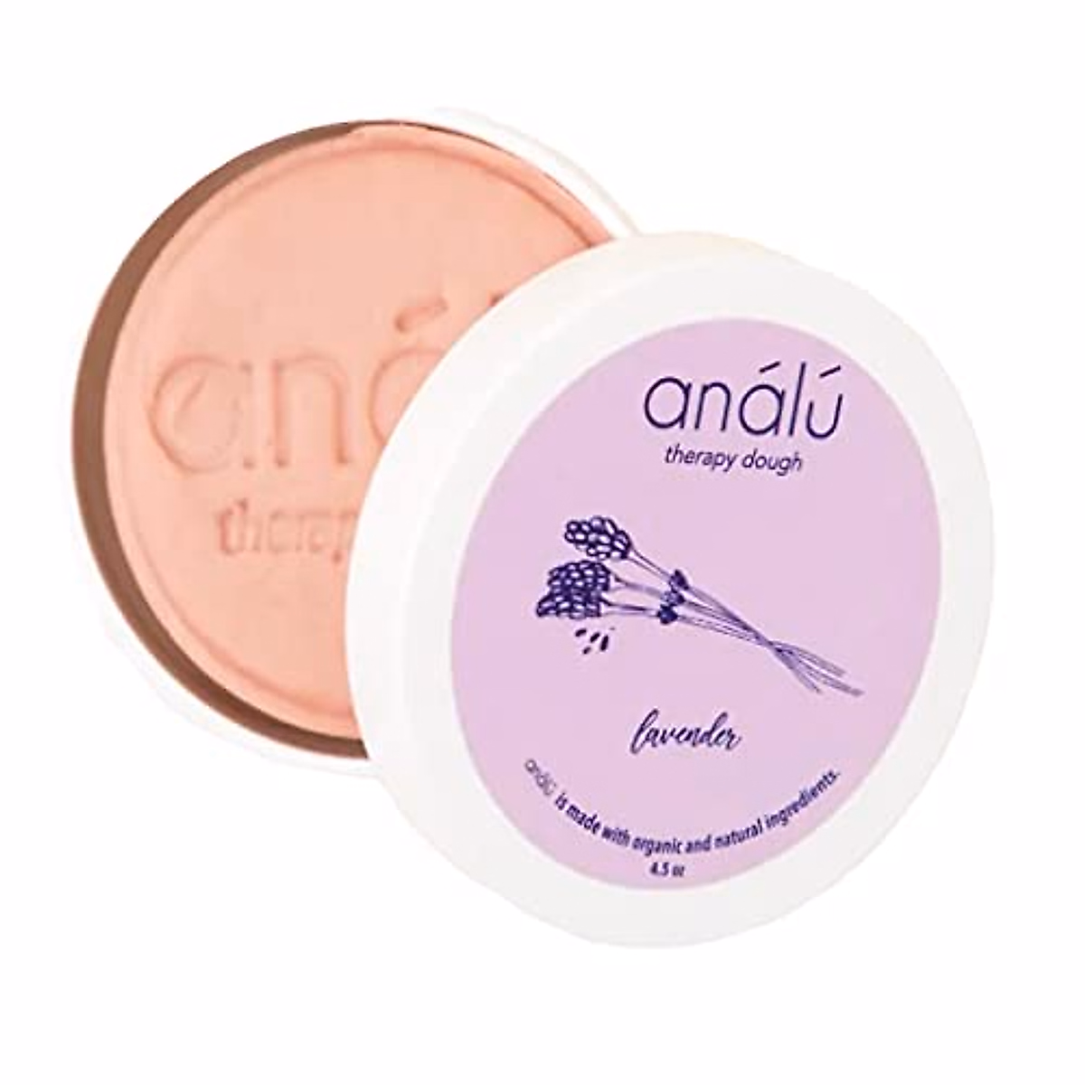 Analu (Lavender) Therapy Dough - Handmade Natural Plant Based Dough for Calming, Relaxation and Aromatherapy (Pack of 1) (Lavender)