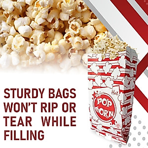1oz Paper Popcorn Bags for Individual Servings - Pack of 250ct