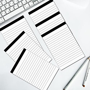 MuiAng 6pcs Perforated Note Pads College Ruled - 4" x 6" Inch Writing Notepad for Daily Planning - Perforated Small Notepads with 30 Sheets per Pad - Ruled Papers