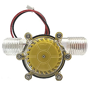 SAVEMORE4U18 10W Water Turbine Generator Micro Hydroelectric DIY LED Power DC 12V Water Flow Generator (Yellow)