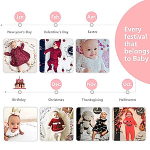 Elephant Newborn Baby Monthly Milestone Blanket Baby Blanket Organic Plush Fleece Photography Background Prop for Boy Girl Gift Soft Flannel Blanket (Elephant)