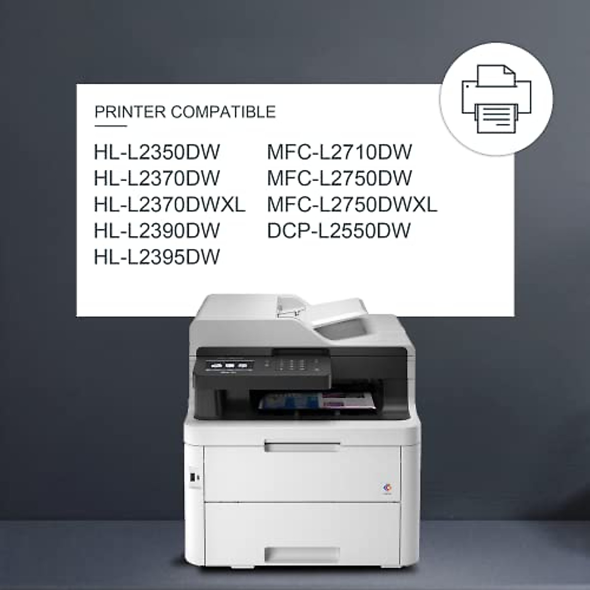 DRAWN TN760 High Yield Toner Cartridge Black TN-760 2-Pack Compatible TN-760 Toner Cartridge Replacement for Brother MFC-L2750DW HL-L2370DW HL-L2350DW HL-L2390DW DCP-L2550DW Printer