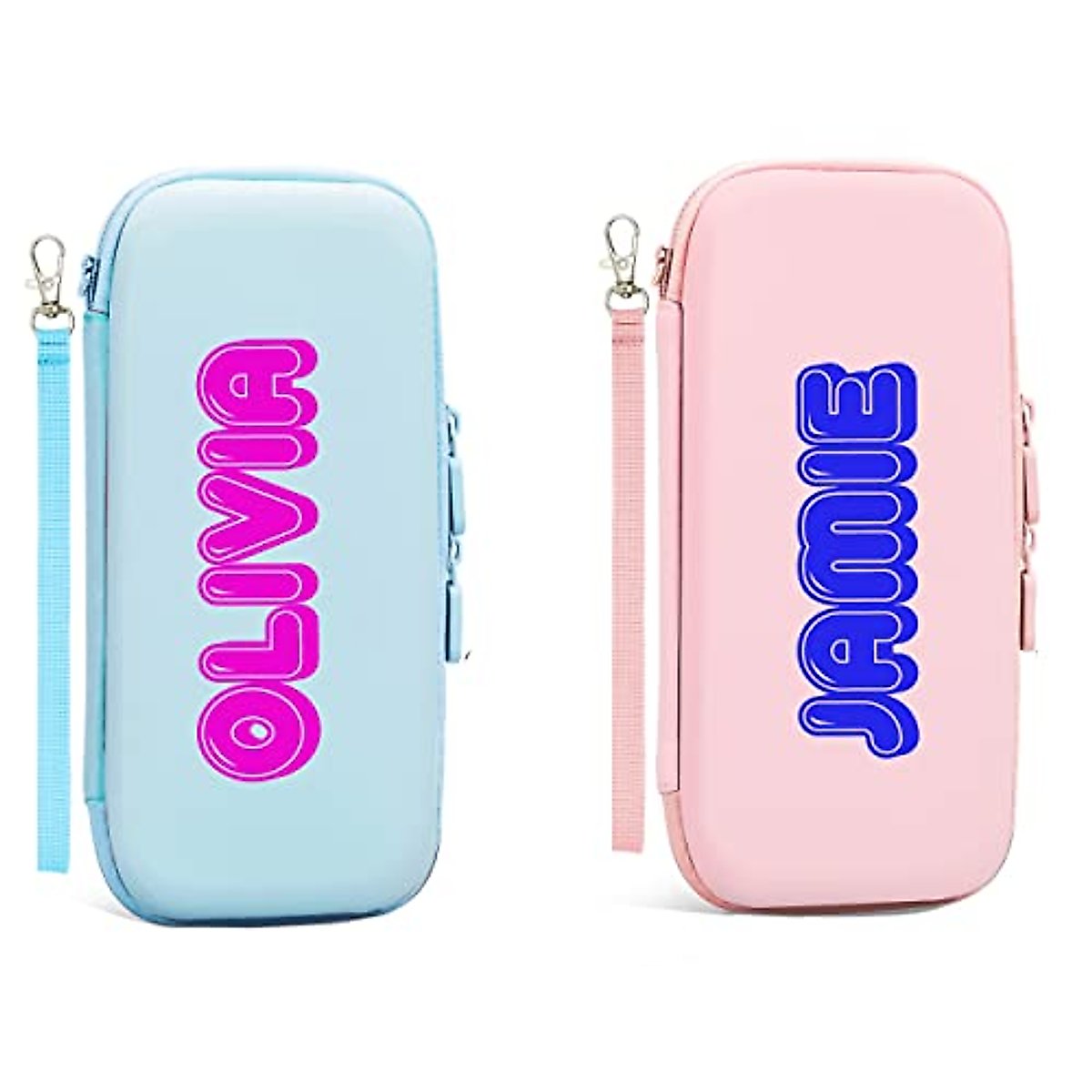 Carry Case Made For Nintendo Switch/Switch OLED Console Custom Name Case with 10 Games Cartridges Protective Travel Case Cool Groovy 3D Name NC3