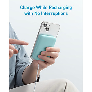 Anker 321 MagGo Battery (PowerCore Magnetic 5K), 5,000mAh Magnetic Wireless Portable Charger, Compatible with iPhone 15/15 Plus/15 Pro/15 Pro Max, iPhone 14/13/12 Series (Green)