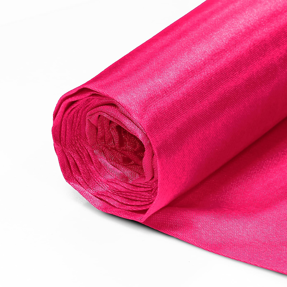 Horbaunal Hot Pink Satin Fabric 60 Inch Wide by The Yard, Soft Charmeuse Satin Fabric for Wedding Dress, DIY Craftings, Costumes, 1 Yard