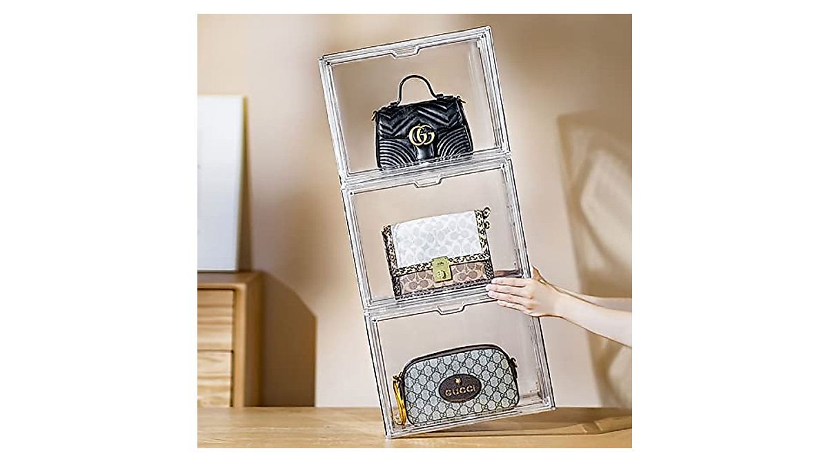 Organize & Display with WMM Clear Handbag Storage Organizers