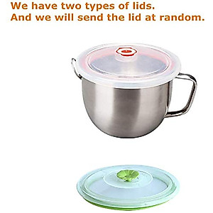 Mirenlife 18/8 Stainless Steel Leak Proof Food Storage Container with Handle and Lid, Snack Bowl, Stainless Steel Bento Lunch Box, Soup Bowl, Noodle Pot, Ramen Cooker, Induction Cooker Directly