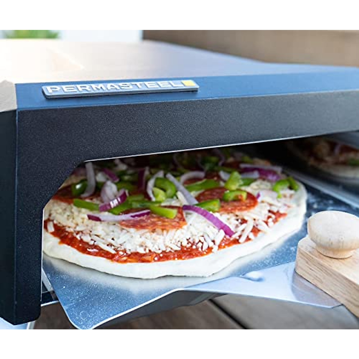 Permasteel 12-Inch Gas Pizza Oven with Cover | Outdoor Pizza Oven, Portable Gas Pizza Oven for Outside, PO-40001-BK, Propane Pizza Oven, Custom Backyard Pizza Maker