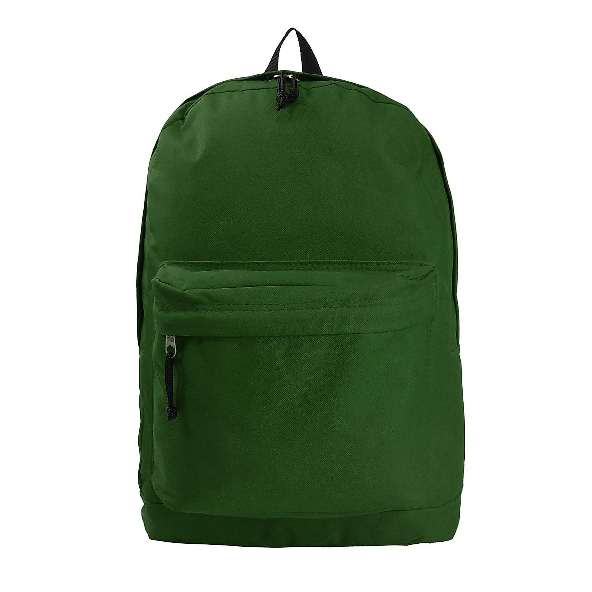 K-Cliffs Basic Backpack Classic Simple School Book Bag Student Daily Daypack 18 Inch (Green)