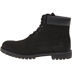 Timberland Men's 6 inch Premium Waterproof Boot, Black Nubuck, 8.5