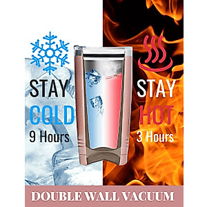 Onebttl Grandma Gifts, Insulated Stainless Steel Wine Tumbler with Lid, For Nana, Mimi, Gigi, Granny, Grammy, Nanny, Birthday/Mother’s Day gifts, Rose Gold, (20 oz) Glamma