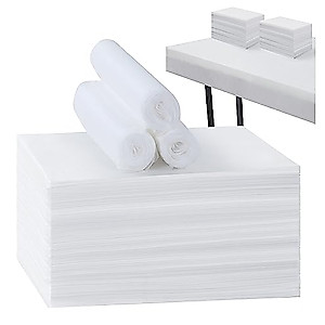 50 Pcs Disposable Bed Sheets 31" x 71" Massage Table Sheets Non Woven Fabric SPA Bed Cover Breathable for Massage Beauty Tattoos(White)