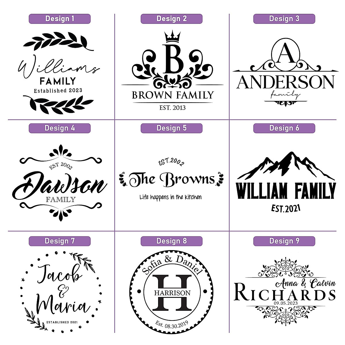 Tayfus Personalized & Monogrammed Cutting Boards - Customized Gifts for Christmas, Wedding, Anniversary, Realtor Closing - Handmade Custom Wooden Chopping Board - Customizable Wood Kitchen Block