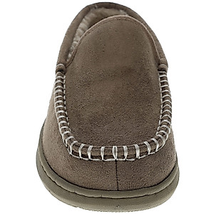 Dockers Men's Douglas Ultra-Light Moccasin Premium Slippers, Taupe, 11