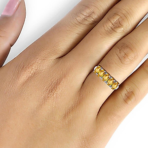 JEWELEXCESS 2.30 CTW Citrine Ring in Sterling Silver