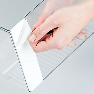 iDesign AFFIXX Plastic Wall Mount Organizer for Kitchen Bathroom, Office, Bedroom, Garage, Craft Room, 3.5" x 11" x 6.5", Clear