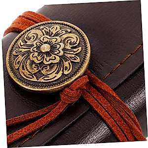 OUNONA 1PC Leather Chef Knife Roll Bag Holds,Utensil Holder Storage Bag Pockets Durable Knife Carrier Knife Roll Pouch Organizer