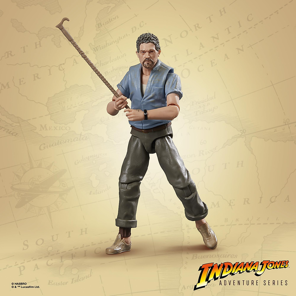 Indiana Jones and The Dial of Destiny Adventure Series Renaldo Action Figure, 6-inch Action Figures, Toys for Kids Ages 4 and up