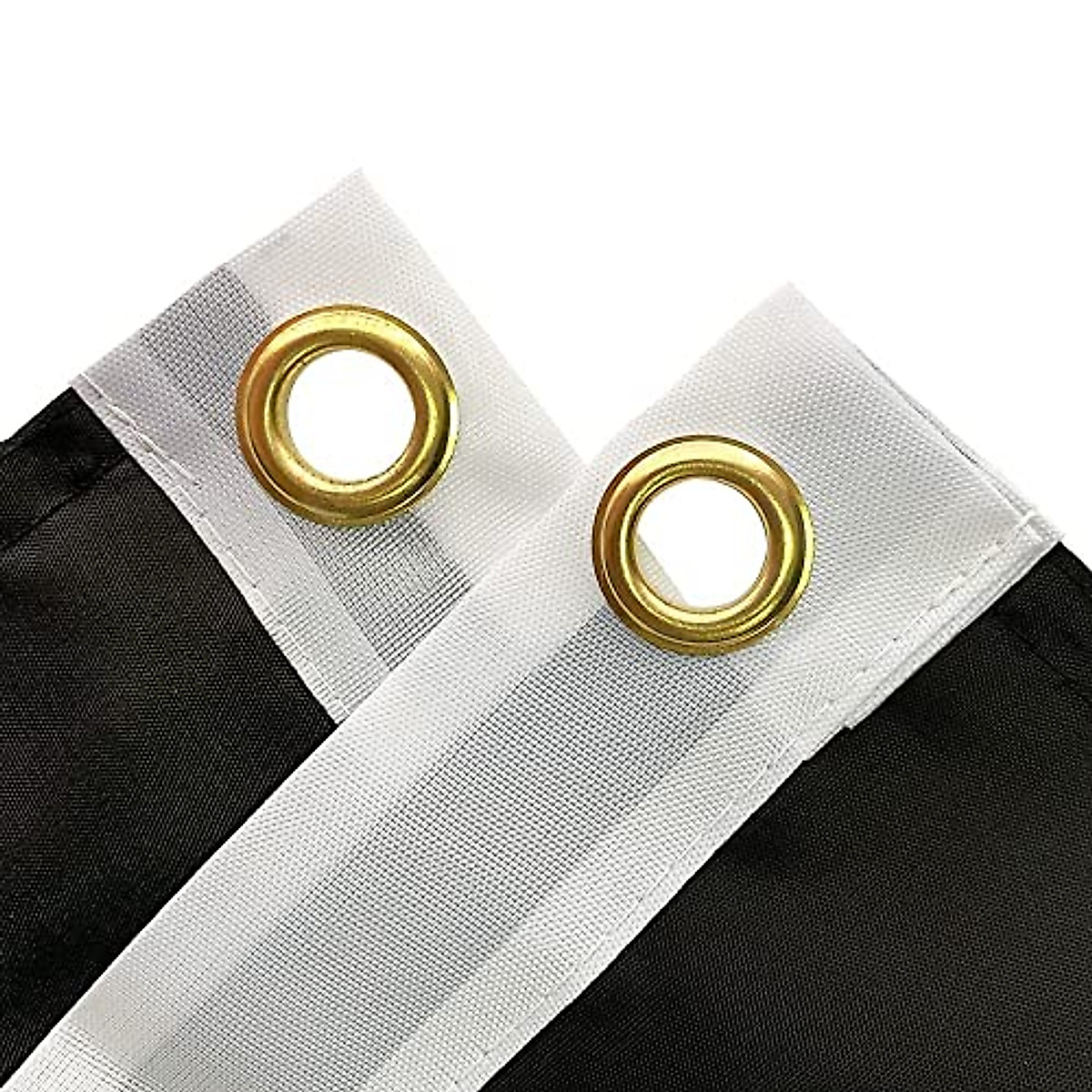 Black American Flags 3x5 ft - Vivid Color and Fade Proof - Canvas Header and Double Stitched - All Black US/USA Flag Polyester with Brass Grommets Outdoor Indoor (2 PACK)