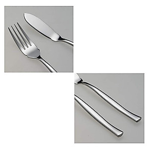 Idomy 8-Piece Stainless Steel Fish Forks Fish Knives, Fish Serving Fork and Fish Serving Knife