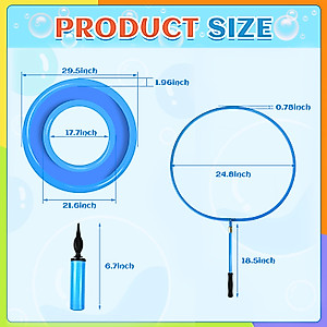 Kid in A Bubble Toy Giant Bubble Wand, Big Bubbles Maker Toy for Kids and Adults, Bubbles Hoop with Inflatable Dipping Pool Tray, Fun Outdoor Toys Playtime Activity Summer Toy, Bubble Show Party Game