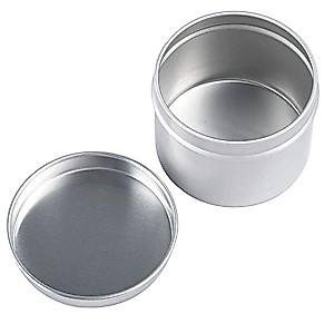 Moretoes 24 Pack 4 Oz Silver Aluminum Candle Tins with Lids for DIY Candle Making, Storage, Travel or Gift