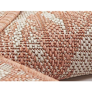 Momeni Riviera Transitional Indoor/Outdoor Area Rug, Coral, 3'3" X 5'