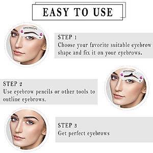 IONSGAKO 24PCS Eyebrow Stamp Stencil Kit Eyebrow Stencils Eyebrow Template Eyebrow Shaper Kit Brow Stencil for Shaping Fashionable Eyebrows