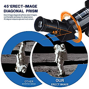 ESSLNB Telescope for Kids, 70mm Aperture Refractor Telescopes (15X-180X) for Astronomy Beginners, Portable Travel Telescope with Phone Adapter & Adjustable Tripod-Astronomy Gifts for Kids