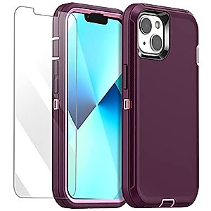 AICase for iPhone 13 Mini Case(5.4") with Glass Screen Protector, Heavy Duty Drop Protection Full Body Rugged Shockproof/Dust Proof Military Protective Tough Durable for iPhone 13 Mini 5.4"_5