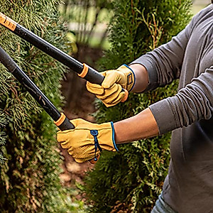 Wells Lamont unisex adult Men s Water Resistant Leather Work Gloves with Wrist Closure HydraHyde Technology Large Wells Lam, Saddletan, Large Pack of 1 US