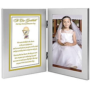 Poetry Gifts First Communion Gift, Godchild from Godparents, Add 4x6 Inch Photo