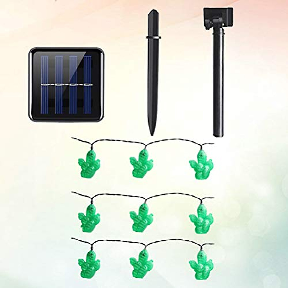 Christmas Lights Decoration Christmas Solar String Lights 30 LED Solar String Lights Cactus Shape String Light Waterproof String Lights for Wedding Party Home Bedroom Garden Patio Decoration Green