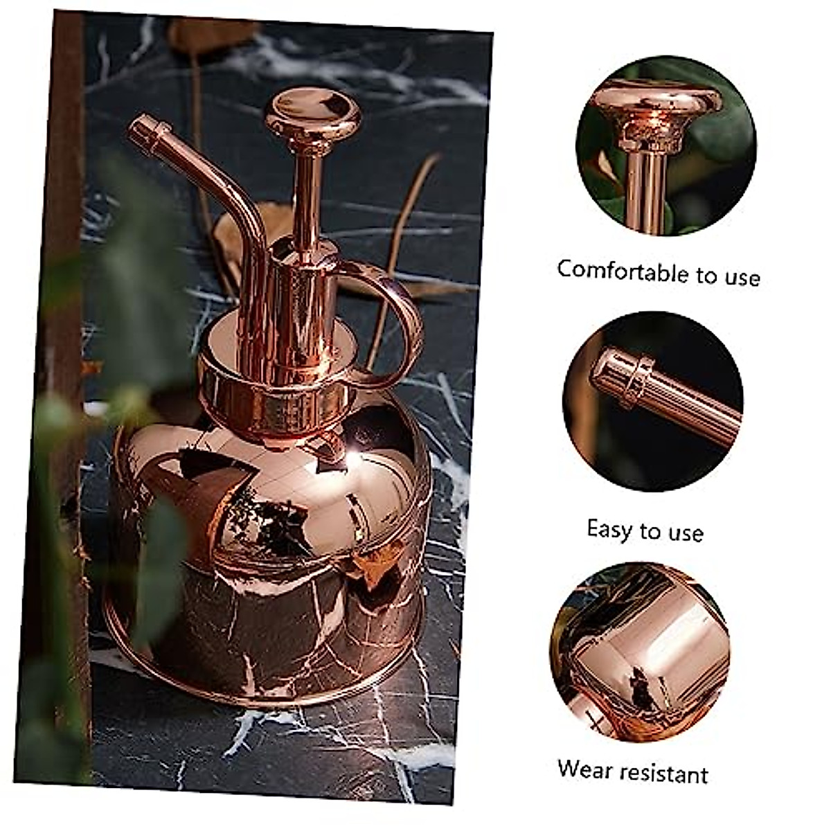 HANABASS 1PC Stainless Steel Sprinkling Can small plant watering cans for pump spray bottle spray bottles for plants Gardening Watering Pot rose gold 304 stainless steel hand pressure