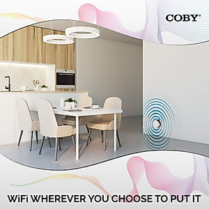 Coby WiFi Wall Mount Holder Compatible for Google Home, Black - Secures Routers to Wall Outlets, Hides Cable for Wall Cable Management - Attach, Power & Charge - Easy Install, Non-Slip Grip