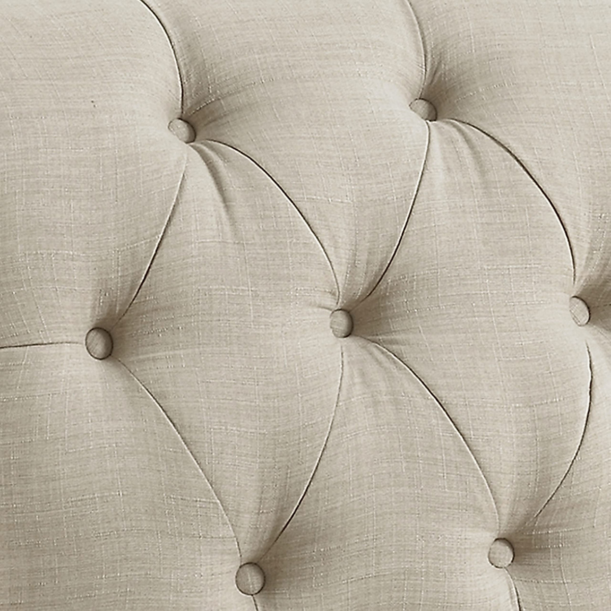 Rosevera Avondale Upholstered Tufted Fine Polyester Loveseat Sofa Bench with Armless Design Easy Assembly for Living Room Bedroom, Beige Chair