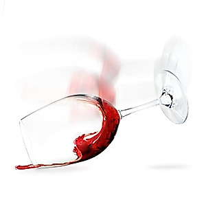 True Unbreakable Wine Glasses, Clear Plastic Cups, Shatterproof Glass Cup for Wines, Wedding, Anniversary, Birthday Party, Picnic and Outdoors, 21 oz, Set of 1