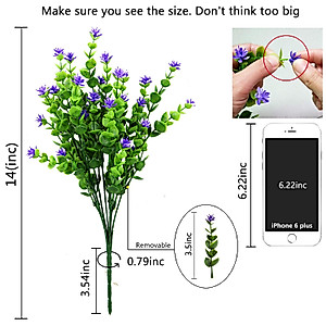 LUCKY SNAIL Artificial Flowers, Fake Outdoor UV Resistant Boxwood Shrubs Plants, Lifelike Plastic Flowers for Indoor Outdoors Home Office Garden Wedding Sidewalk Trim Decor, 4 Pcs(Orange)