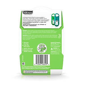 Listerine Freshburst Pocketpaks Fresh Breath Strips, Mint Breath Refresher Strips to Kill 99% of Bad Breath Germs, Portable Pack, Freshburst Spearmint Flavor, 24-Strips (Pack of 9)