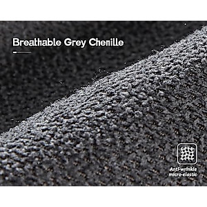 HOWE Sofa, 89 inch Modern Sofa Couch with USB Charging Ports & Cup Holders, Comfy Sofa- Deep Seat Couch for Living Room (Charcoal Grey Chenille)