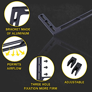 Fstop Labs CloverTale Graphics Card GPU Brace Support, Video Card Sag Holder Bracket, Anodized Aerospace Aluminum (Upgraded Version Black)