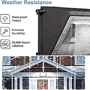 LEDMO 4 Pack LED Wall Pack Lights 120W - Repalces 800W HPS/HID Light 15600LM Wall Mount Light 5000K Commercial and Industrial Outdoor Security Flood Lighting for Buildings Warehouses Parking Lots Yard