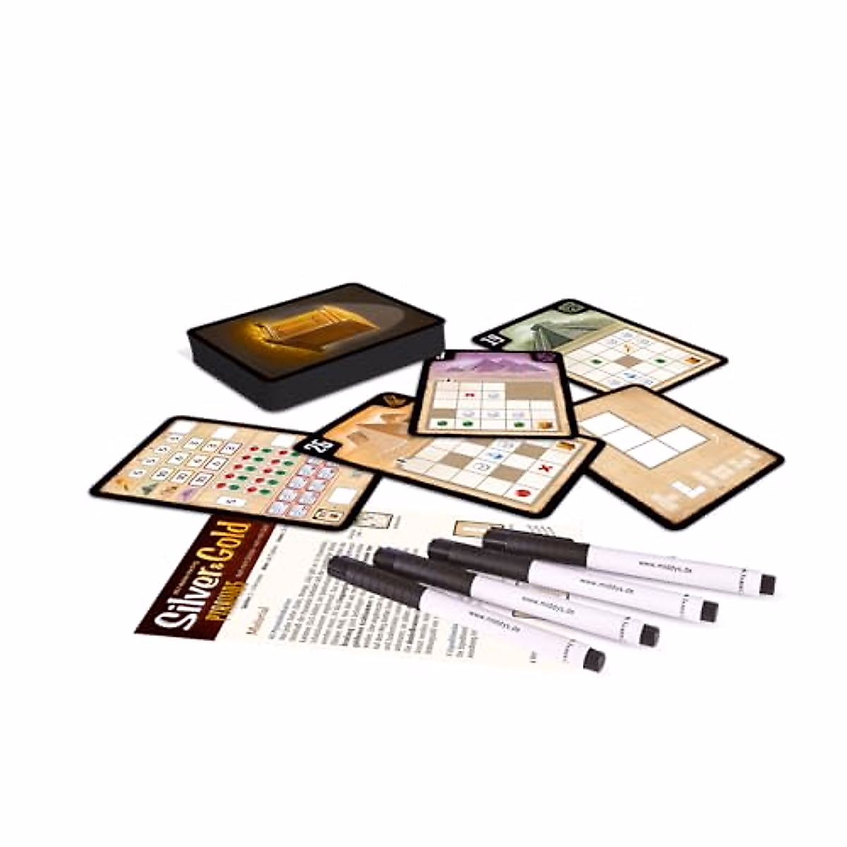 Nürnberger Spielkarten Verlag 10041765-0001 Silver & Gold Pyramids, Yellow