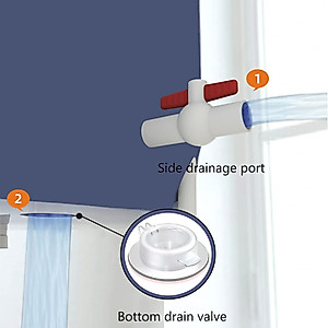 Genrenyen Portable Bathtub for Adults Foldable PVC SPA Soaking Standing Bath Tub for Shower Stall, Freestanding Non-Inflatable Hot Ice Bath Tub with Thickened Thermal Foam to Keep Temperature