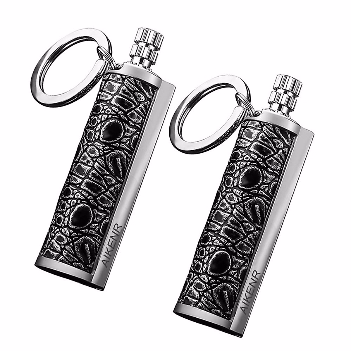 AIKENR Permanent Match, Keychain Flint Metal Matchstick Fire Starter, Waterproof Emergency Flint Fire Starter for Outdoor Camping Survival,Great Gift